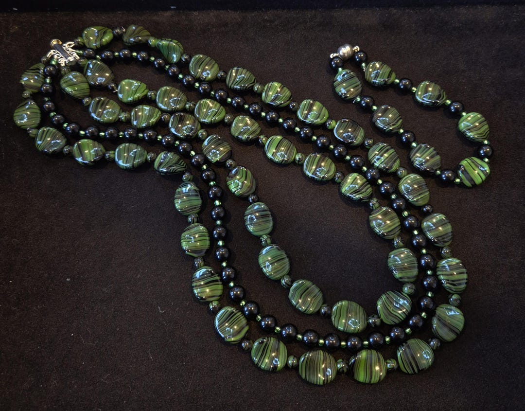 Rejewelvenation Original Design. Triple Strand Necklace and Bracelet ...