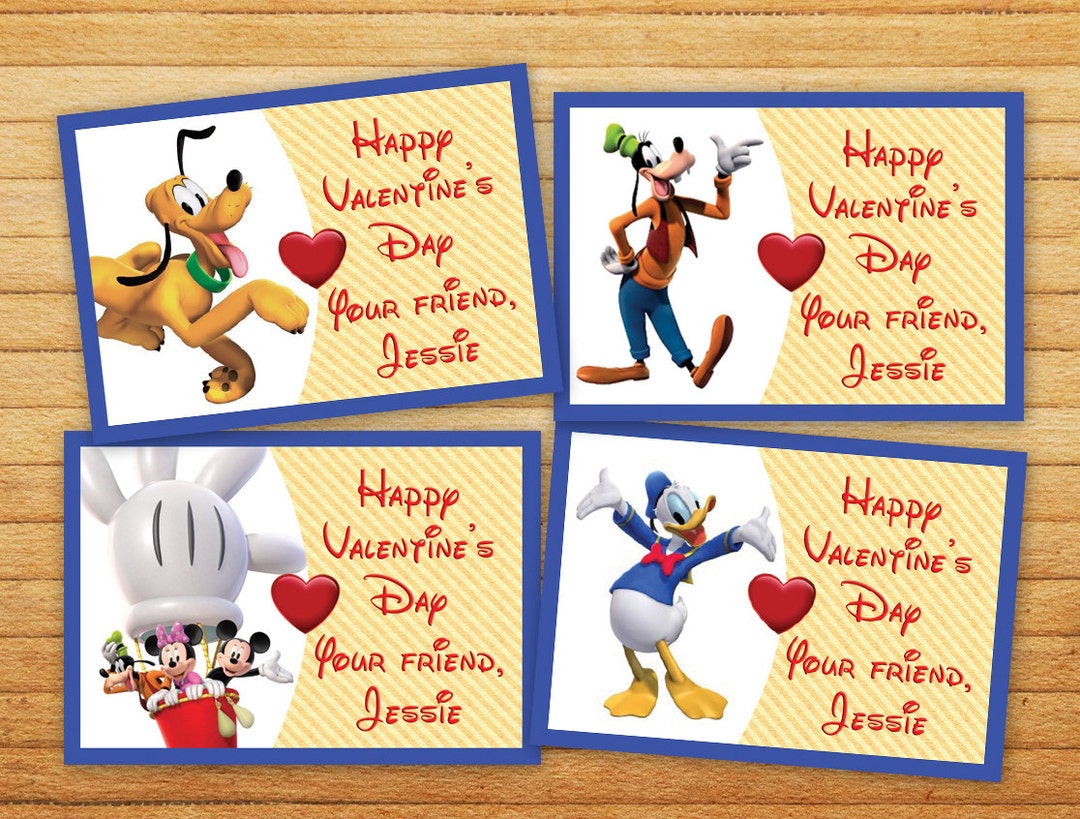 Mickey Mouse Clubhouse and Friends Valentines Day Cards - Etsy