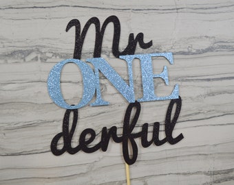 Mr Onederful Cake Topper Mr One Derful First Birthday Cake - Etsy