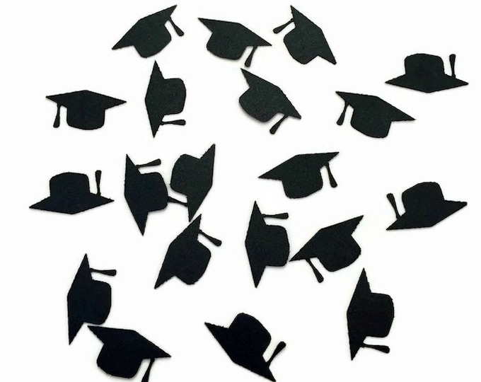 Graduation Confetti Black Graduation Caps 2024 Graduation Party ...