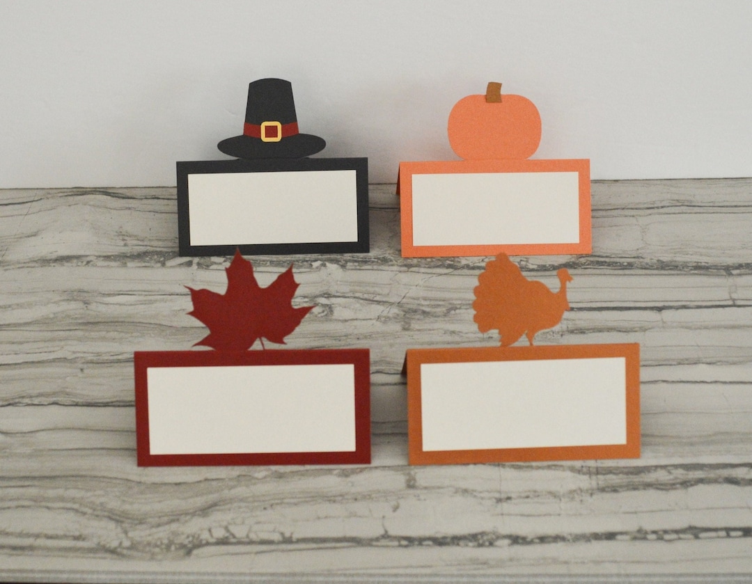 Thanksgiving Place Cards - Set of 12 - Fall Party Decoration - Autumn ...