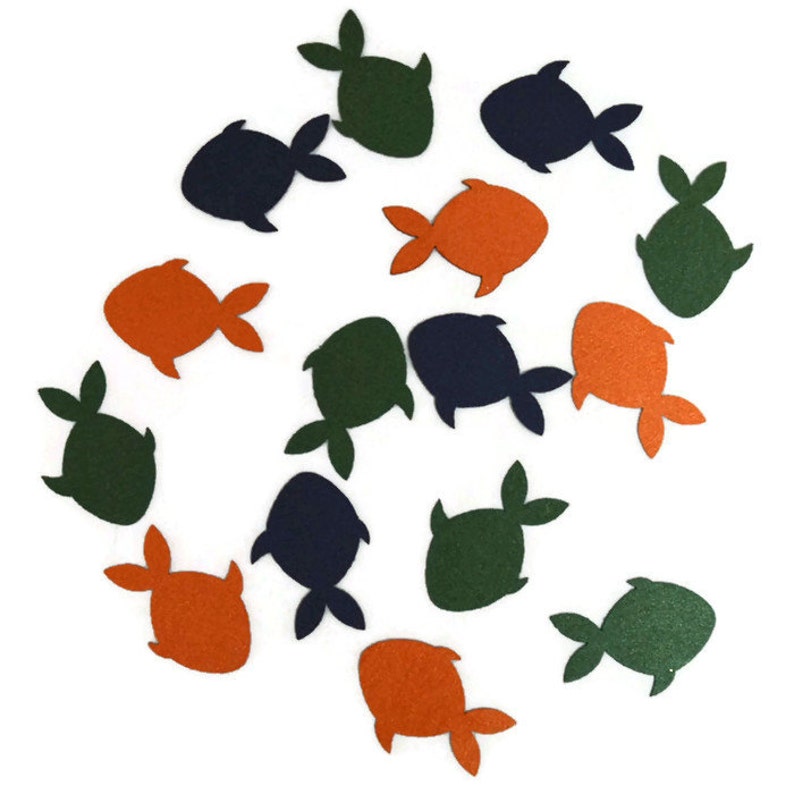Fish Confetti 100 Pieces Gone Fishing First Birthday Party | Etsy