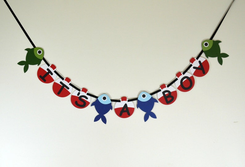 Fishing It's a Boy Banner Gone Fishing Baby Shower | Etsy