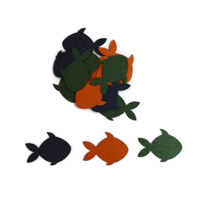 Fish Confetti 100 Pieces Gone Fishing First Birthday Party | Etsy