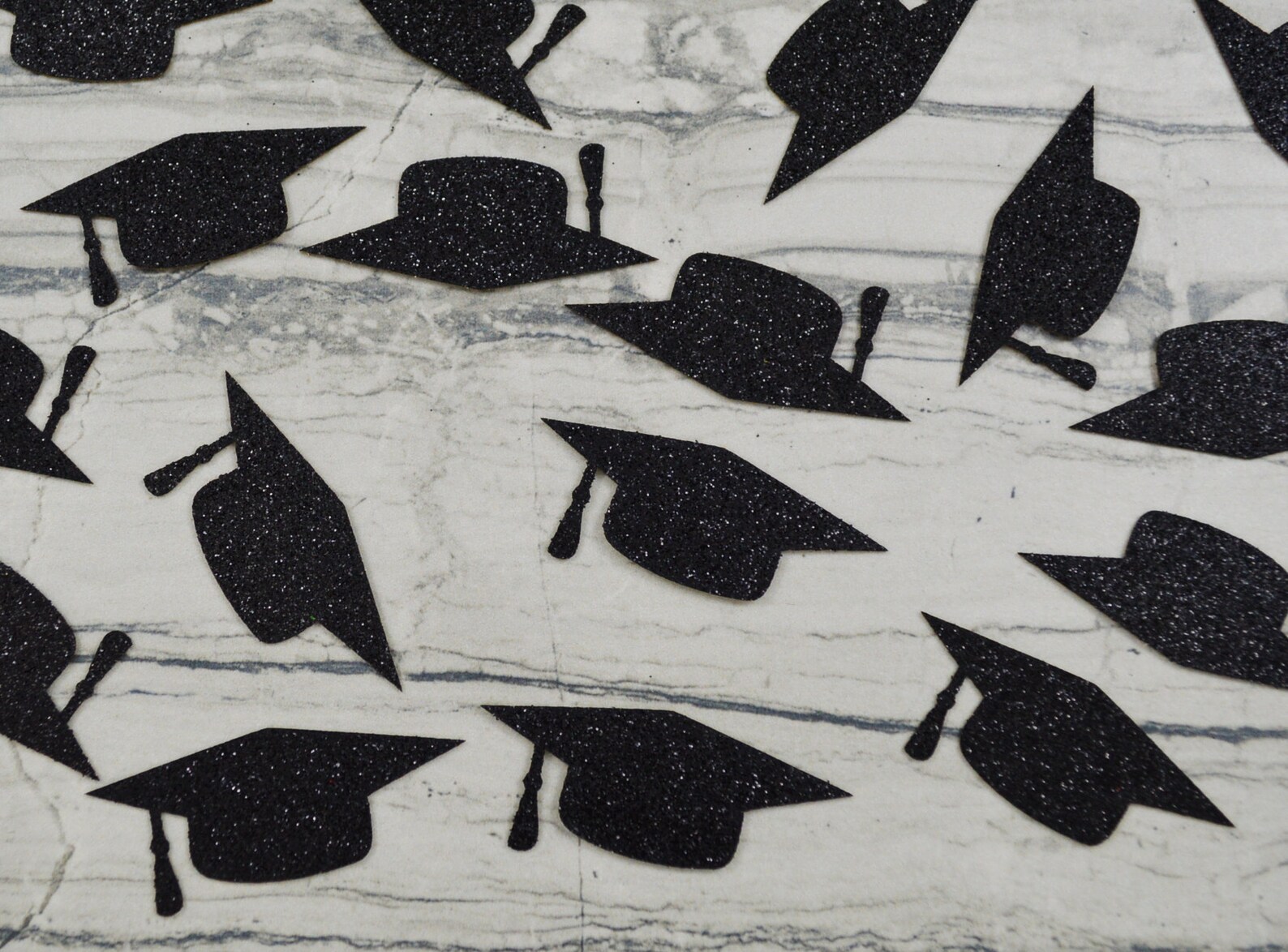 Graduation Confetti Black Glitter Graduation Caps Graduation - Etsy