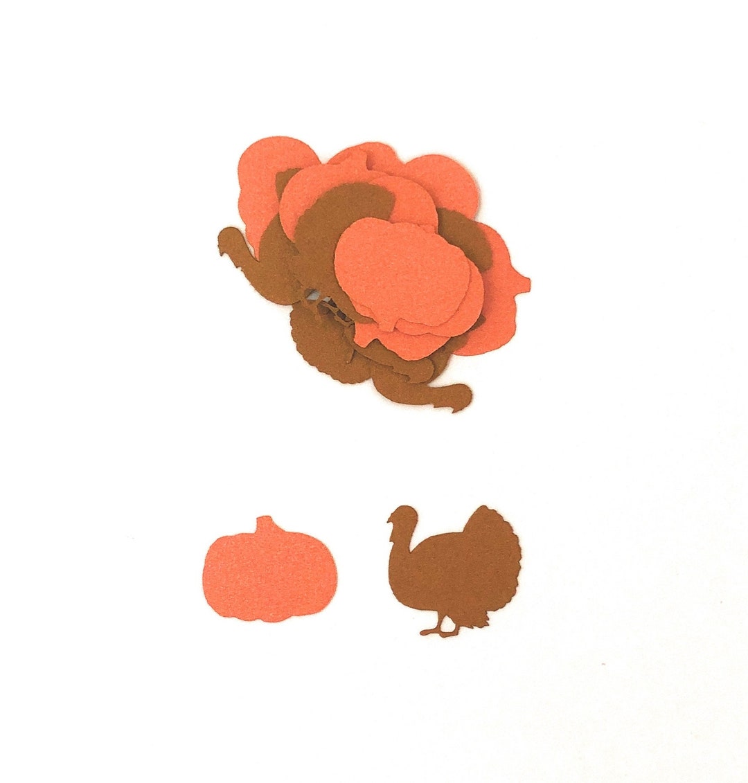 Turkey and Pumpkin Confetti 100 Pieces Autumn Confetti Thanksgiving ...