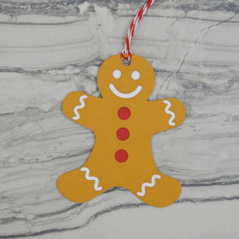 Gingerbread Man Christmas Gift Tags Christmas Cookie | Etsy