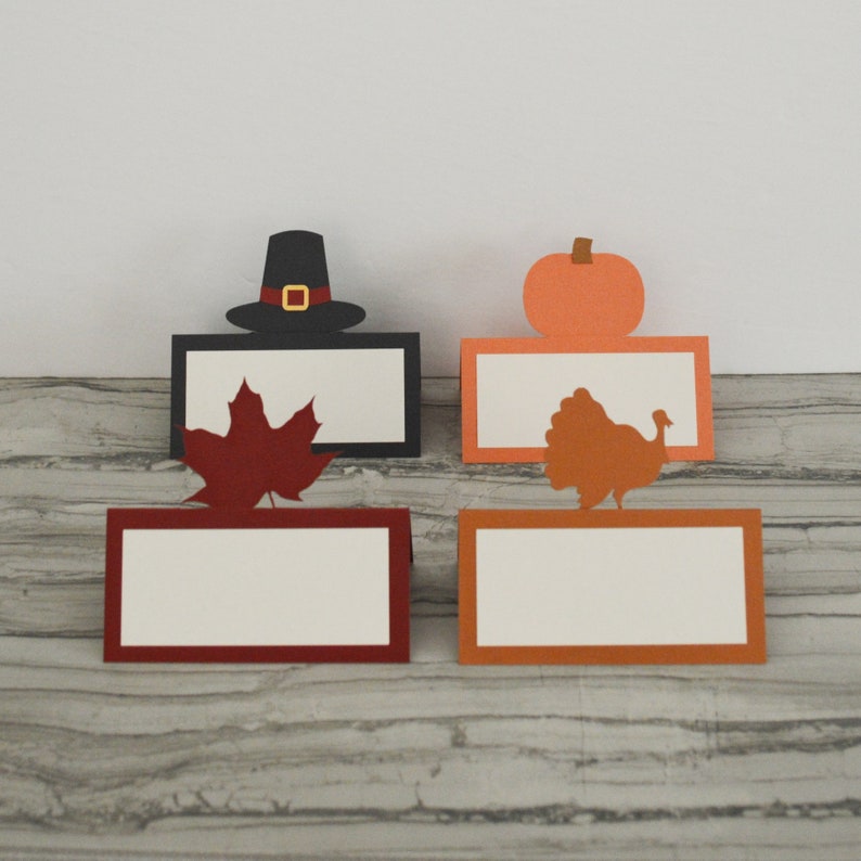 Thanksgiving Place Cards - Set of 12 - Fall Party Decoration - Autumn ...