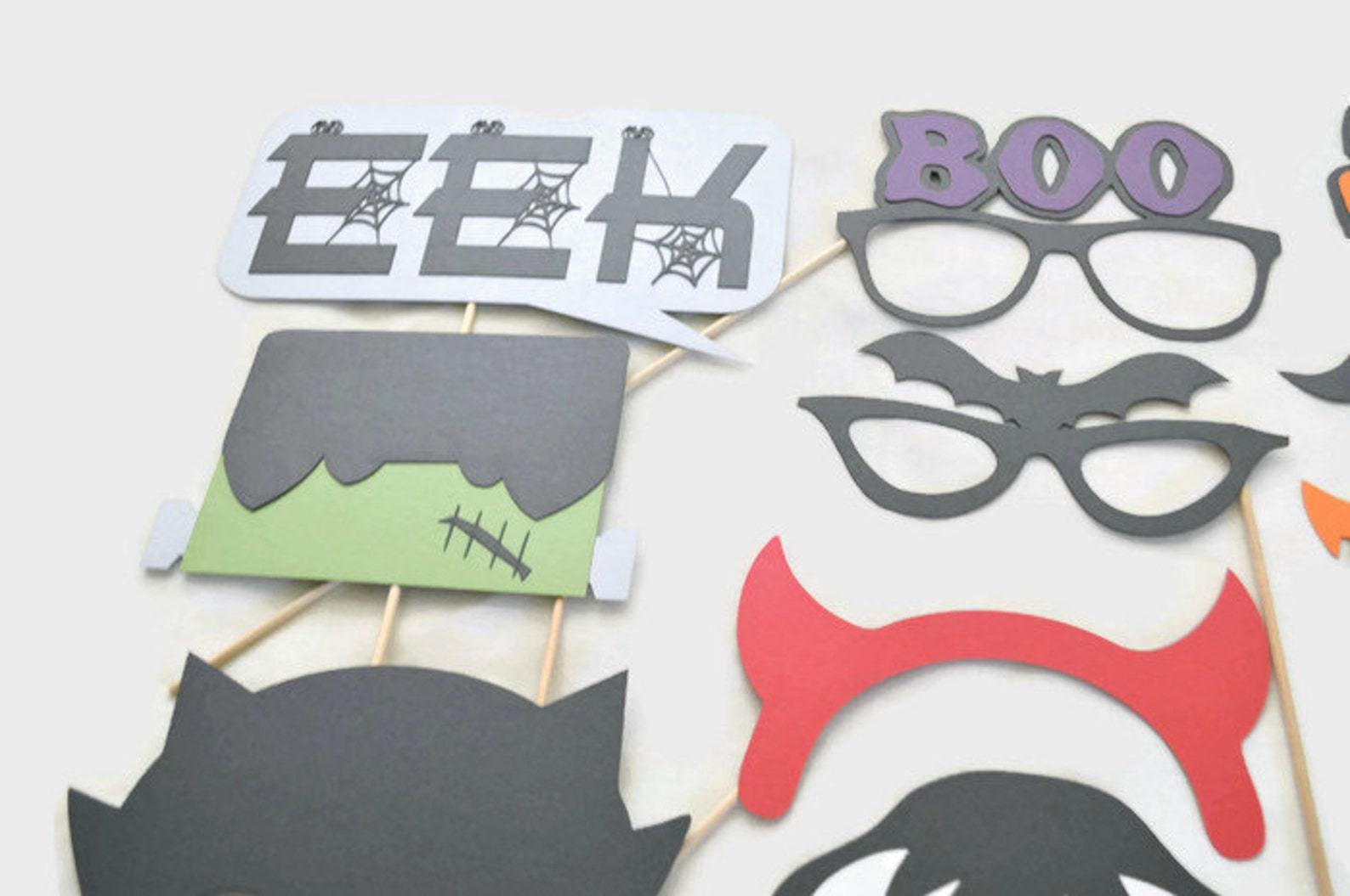 Halloween Photo Booth Props 16 Piece Set Halloween Party - Etsy