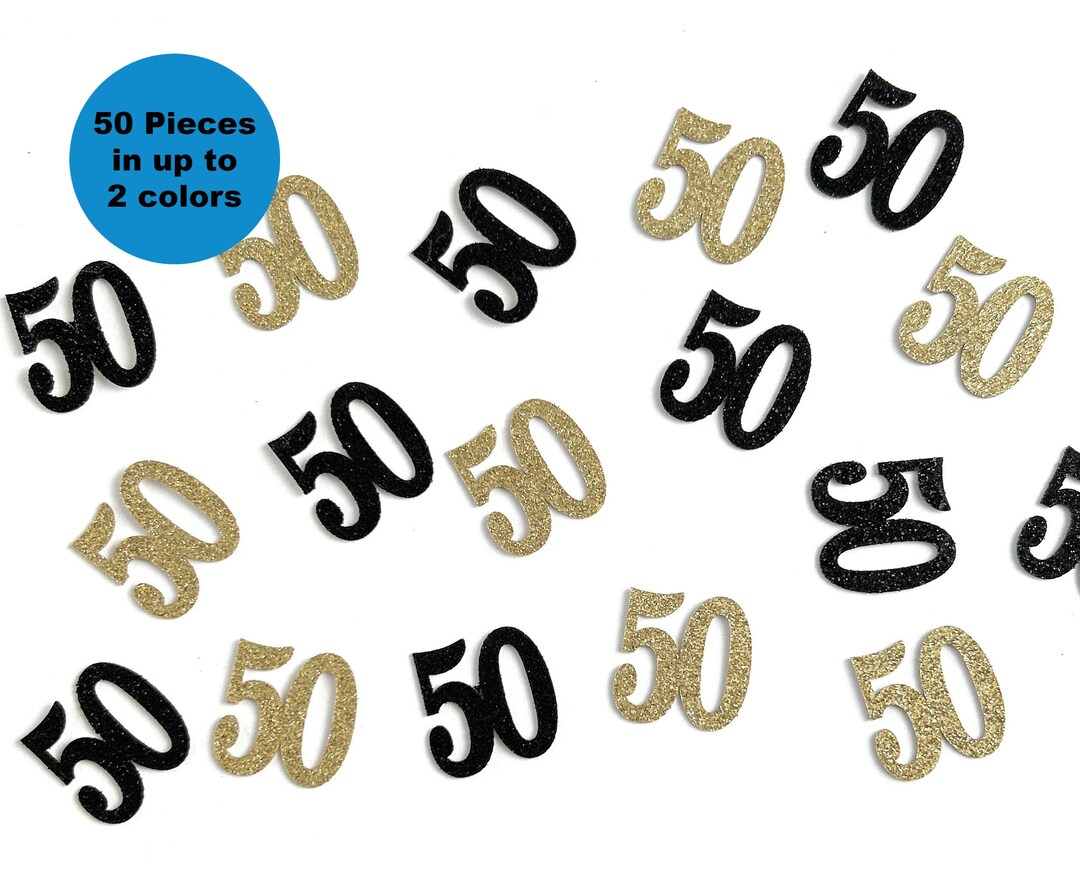 50th Birthday Confetti - 50 Pieces - 50th Birthday Party Supplies ...