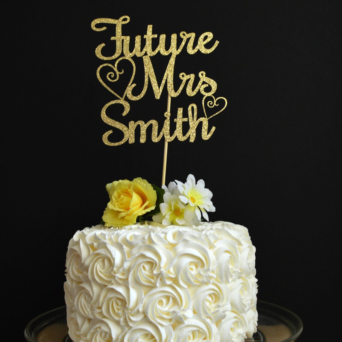 Future Mrs Cake Topper Personalized With Last Name Bridal - Etsy