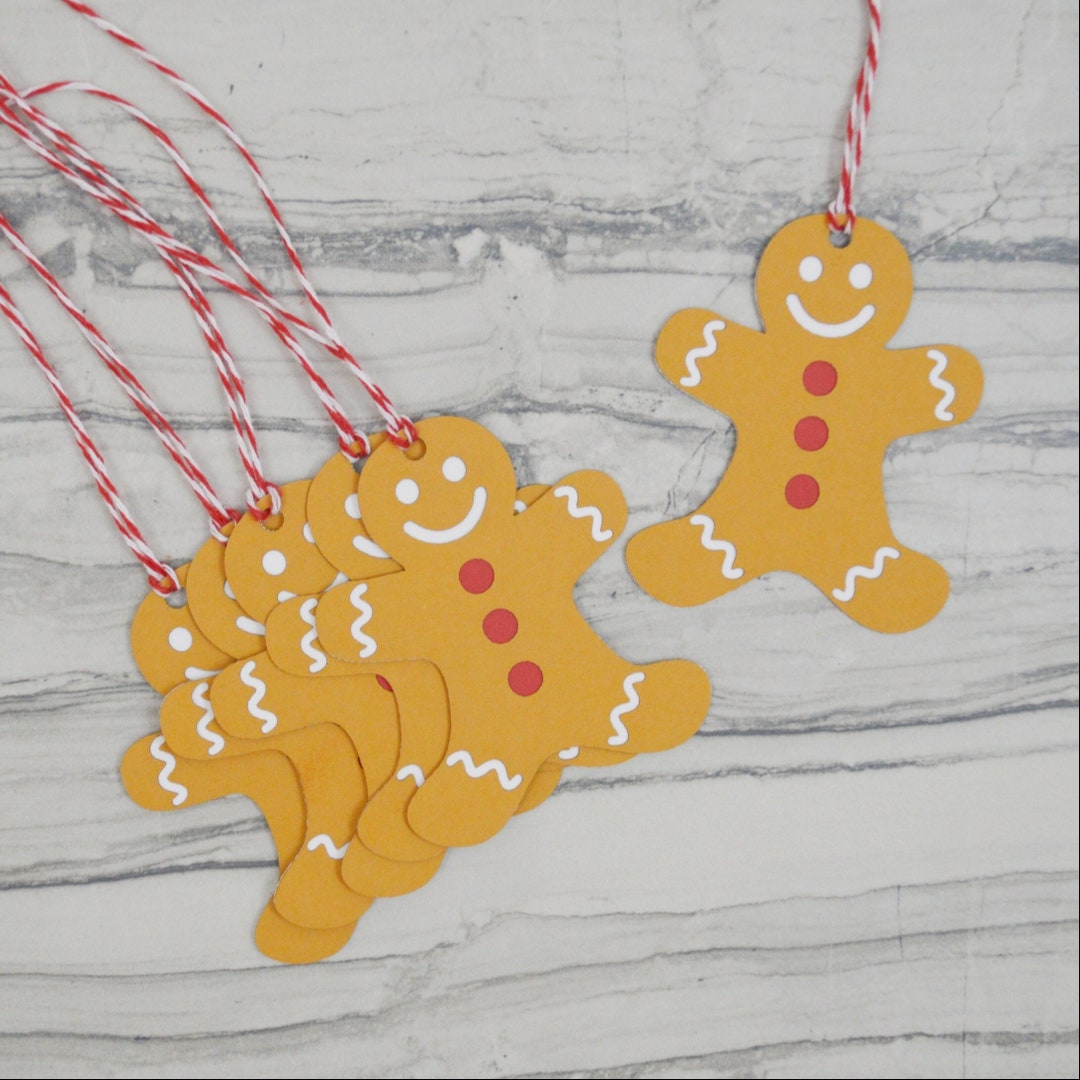 Gingerbread Man Christmas Gift Tags Cookie Exchange Tags - Etsy