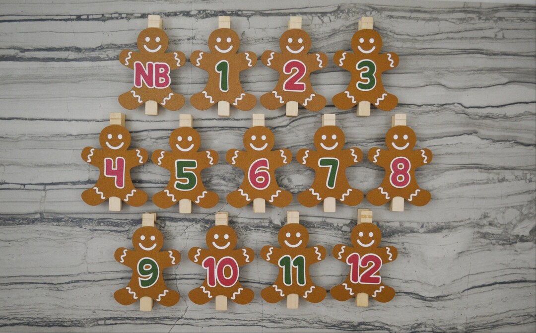 Gingerbread Man Theme First Birthday Photo Clips Christmas 1st Birthday ...