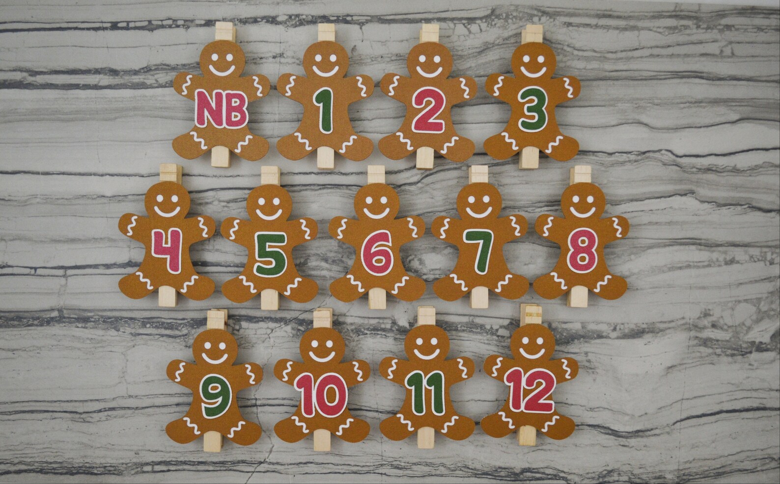 Gingerbread Man Theme First Birthday Photo Clips Christmas - Etsy