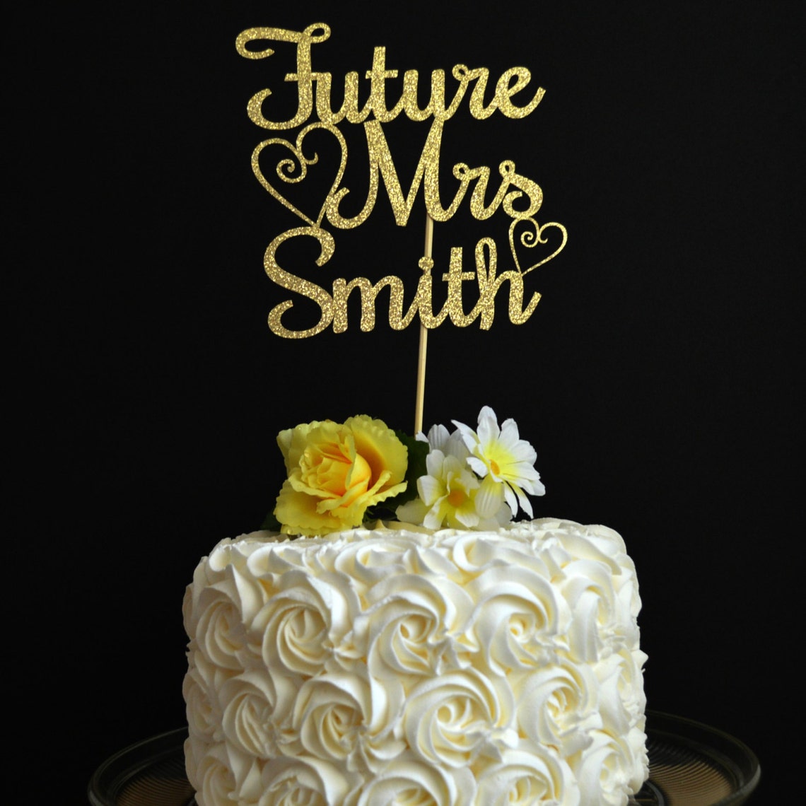 Future Mrs Cake Topper Personalized With Last Name Bridal - Etsy