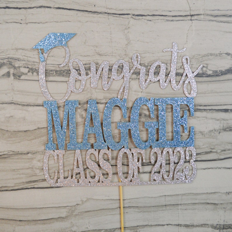 Congrats Graduation Cake Topper Class of 2023 Personalized - Etsy
