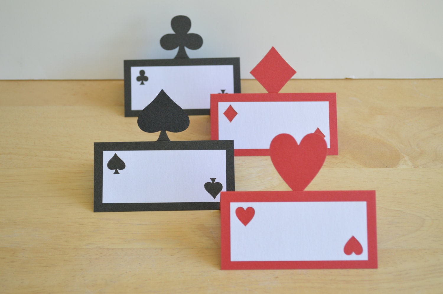 Casino Night Place Cards - Set of 12 - Playing Card Food Tents - Las ...