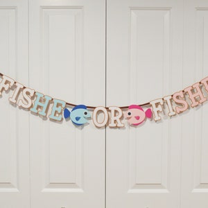 Fish HE or Fish SHE Gender Reveal Banner - Fishing Theme He or She ...
