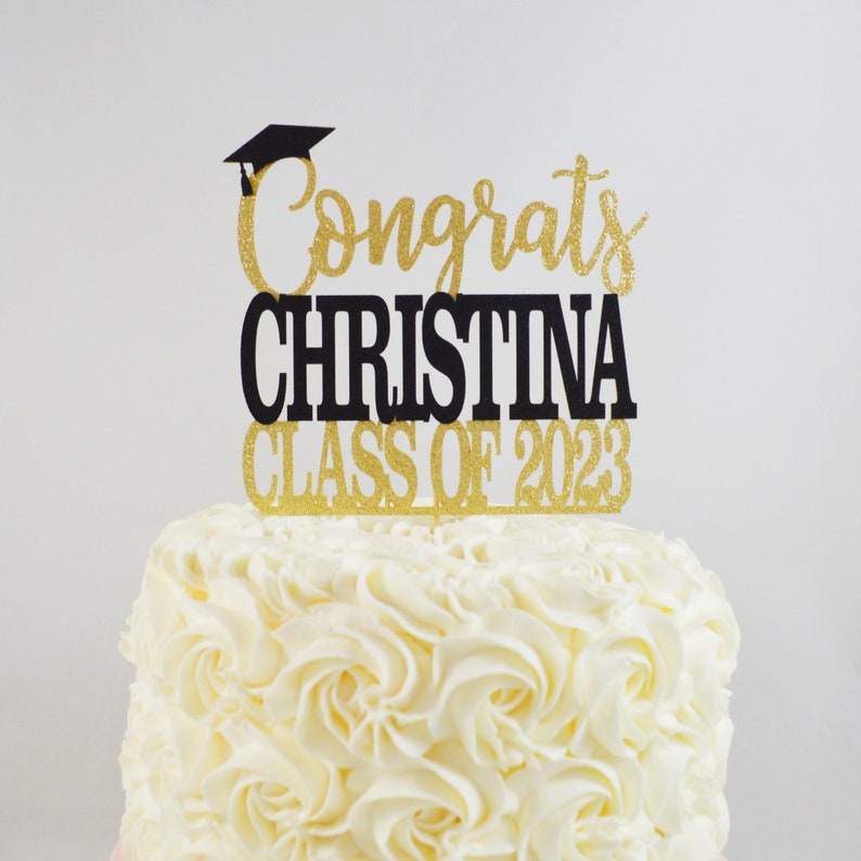 Congrats Graduation Cake Topper Class of 2023 Personalized - Etsy