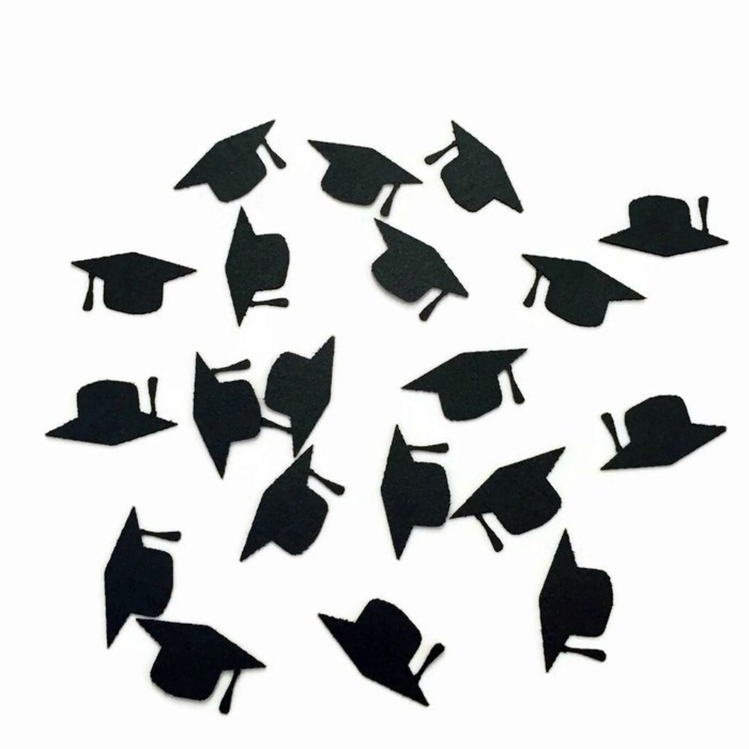 Graduation Confetti Black Graduation Caps 2024 Graduation Party ...