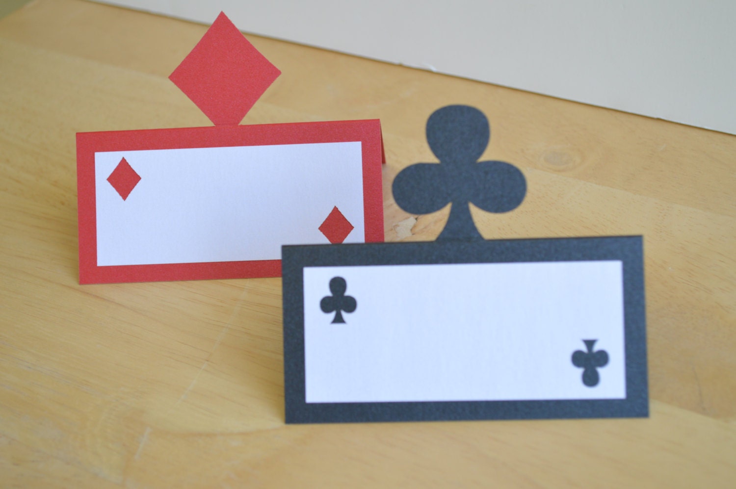 Casino Night Place Cards - Set of 12 - Playing Card Food Tents - Las ...