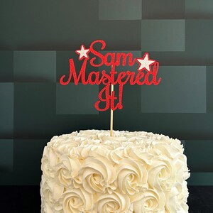 Mastered It Graduation Cake Topper - Personalized Masters Degree Grad ...