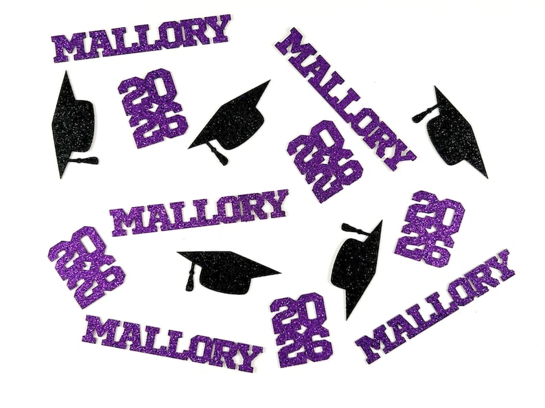 Graduation Confetti - Class of 2026 Personalized Name Confetti ...