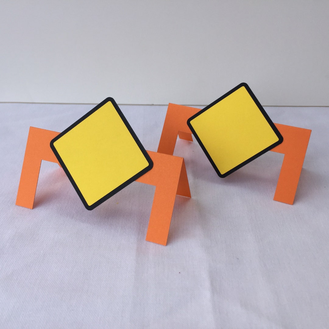 Construction Theme Place Cards - Set of 8 - Construction Site Birthday ...