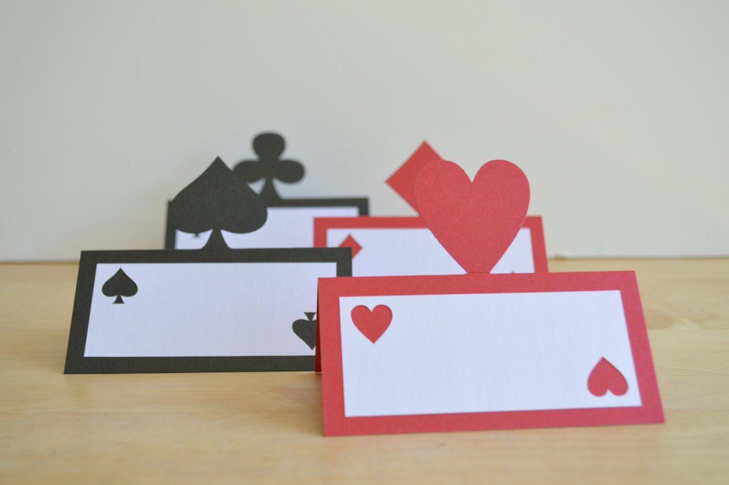 Casino Night Place Cards - Set of 12 - Playing Card Food Tents - Las ...