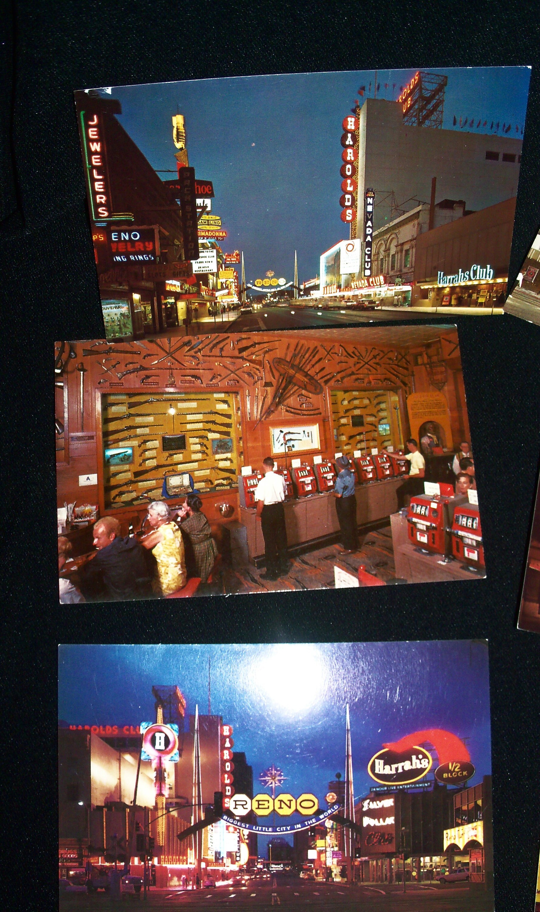 Vintage RENO Nevada 1967 Postcards, Harolds Club Glass, Matchbook Cover ...