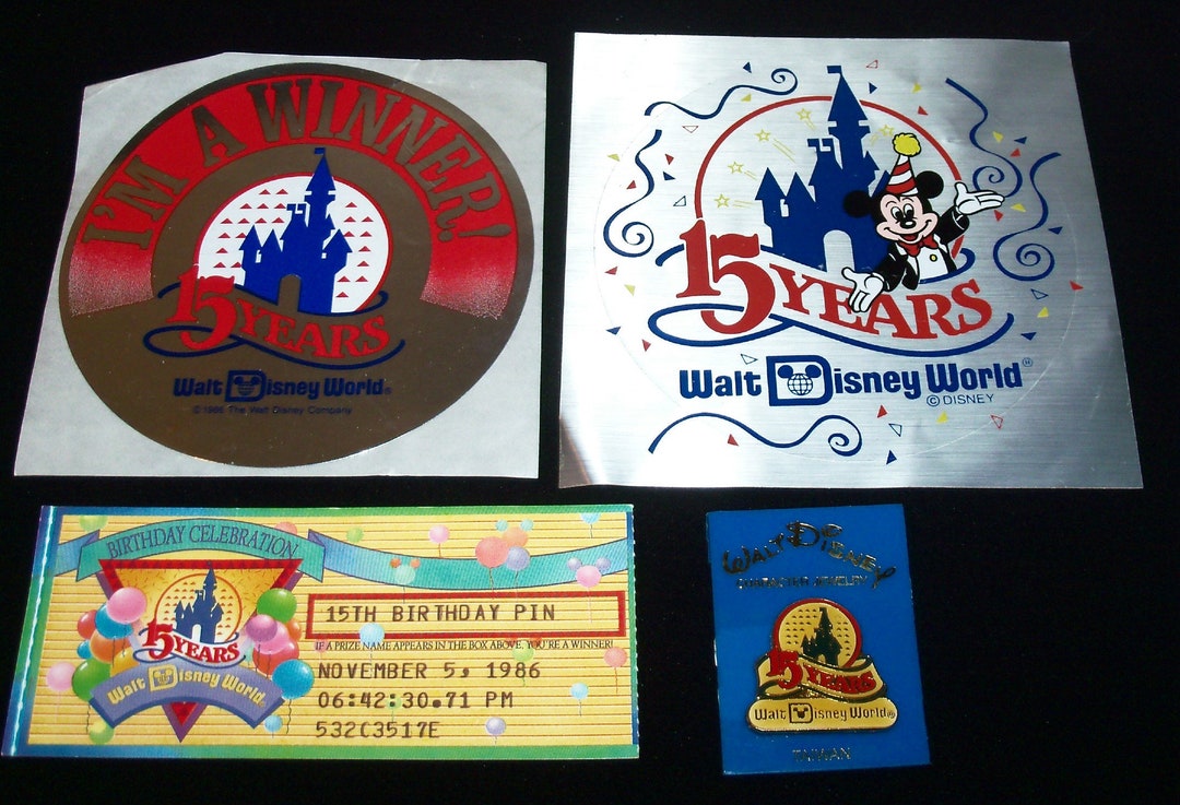 Vintage 1986 Walt Disney World 15 Years Celebration – ‘you Are a Winner ...