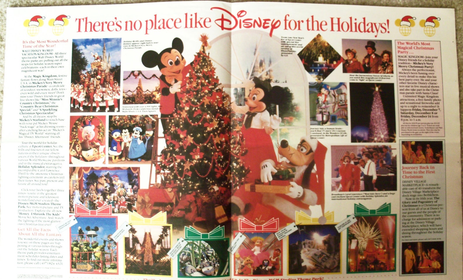 Vintage Walt Disney World News Newspaper Festive Disney Fun Holiday ...