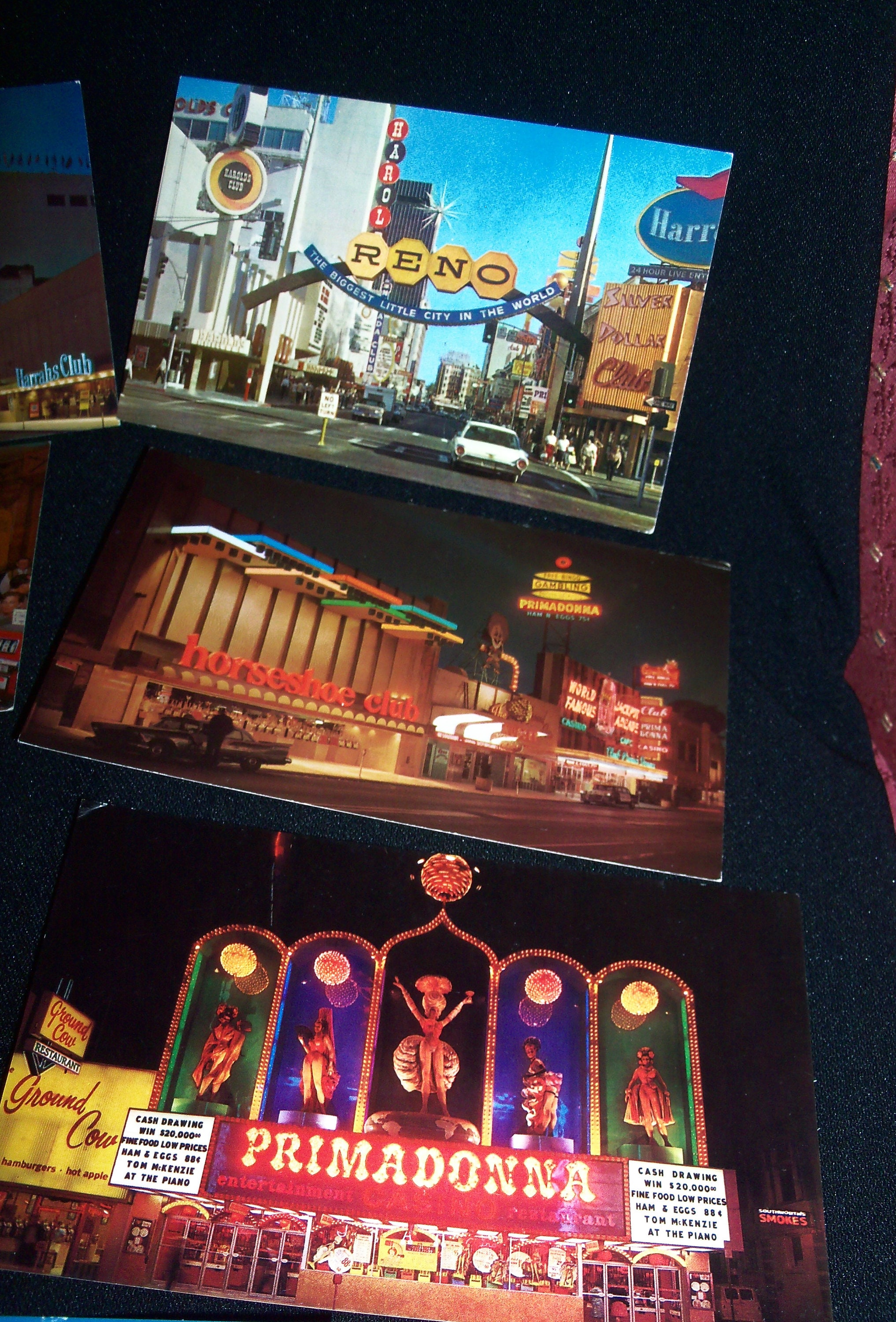 Vintage RENO Nevada 1967 Postcards, Harolds Club Glass, Matchbook Cover ...