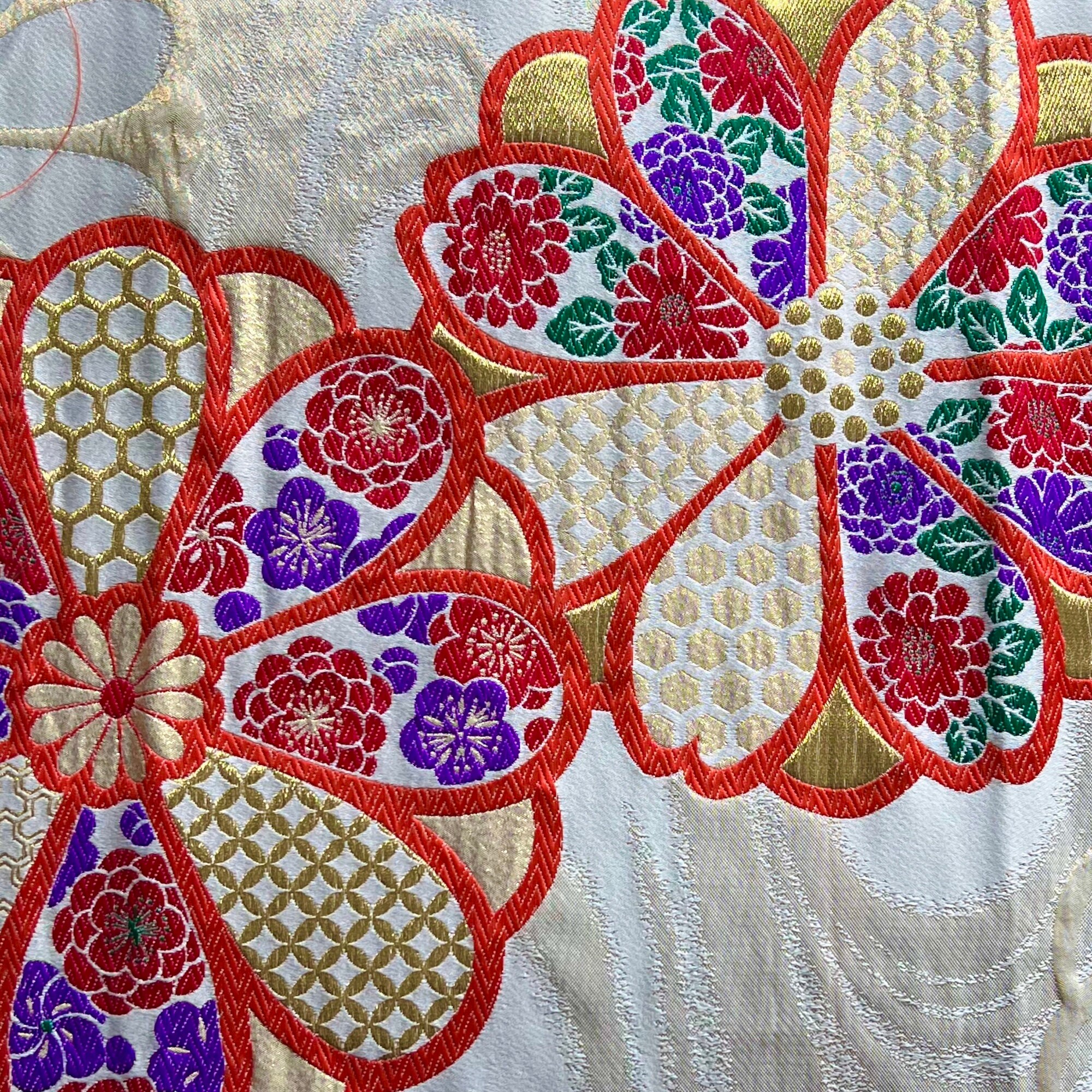 Japanese Obi Fabric , Vintage Obi Fabric, Quilt Fabric, Craft Fabric F9 ...