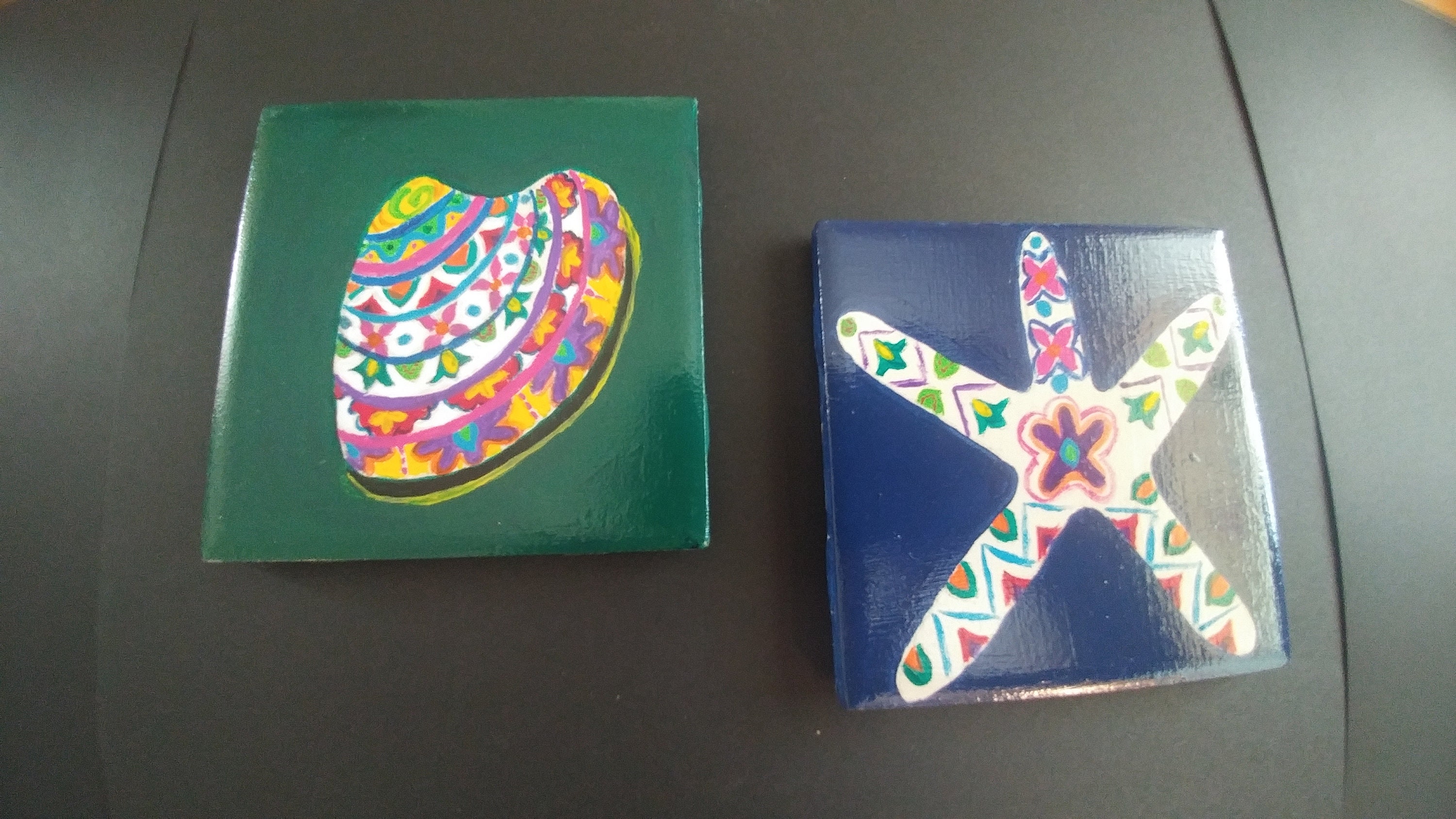 Hand Painted Ceramic Tiles - Etsy