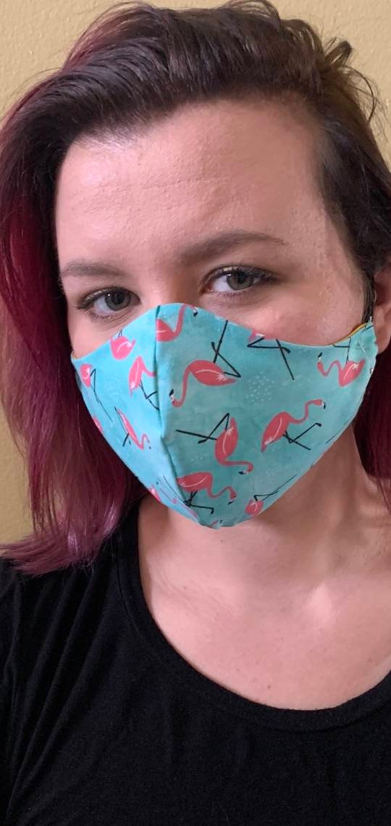 Florida Flamingo Face Mask Tropical Flamingo Reusable Mask | Etsy