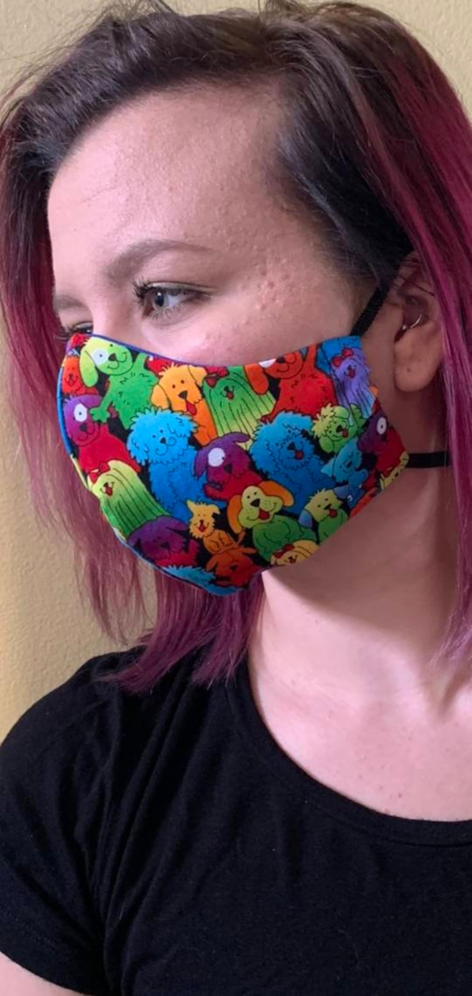 Dog Face Mask Washable Reusable Face Mask Triple Layer - Etsy