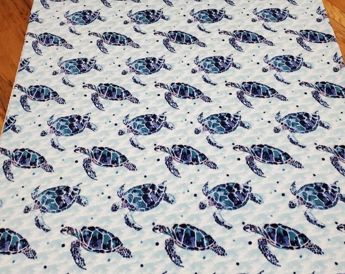 Sea Turtle Minky Fleece Blanket Baby Sea Turtle Blanket - Etsy