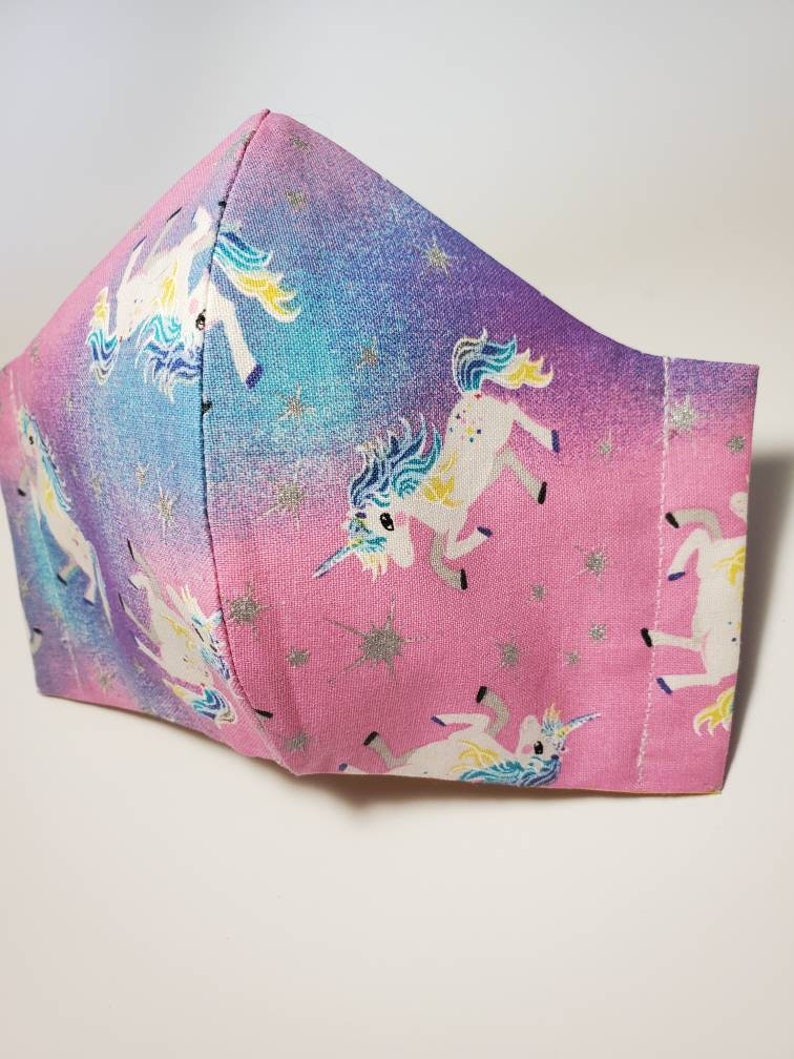 Unicorn Face Mask Washable Fabric Unicorn Face Mask | Etsy