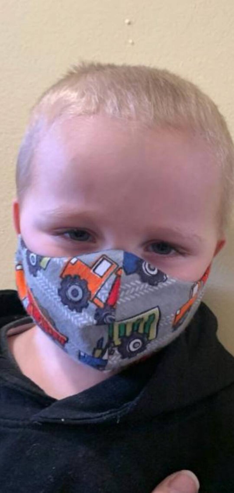 Dump Truck Face Mask | Truck Face Mask | Kids Washable Face Mask ...