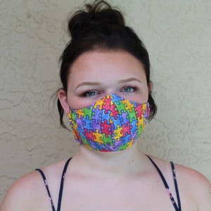 Puzzle Face Mask Adult Mask Child Mask Washable Mask | Etsy