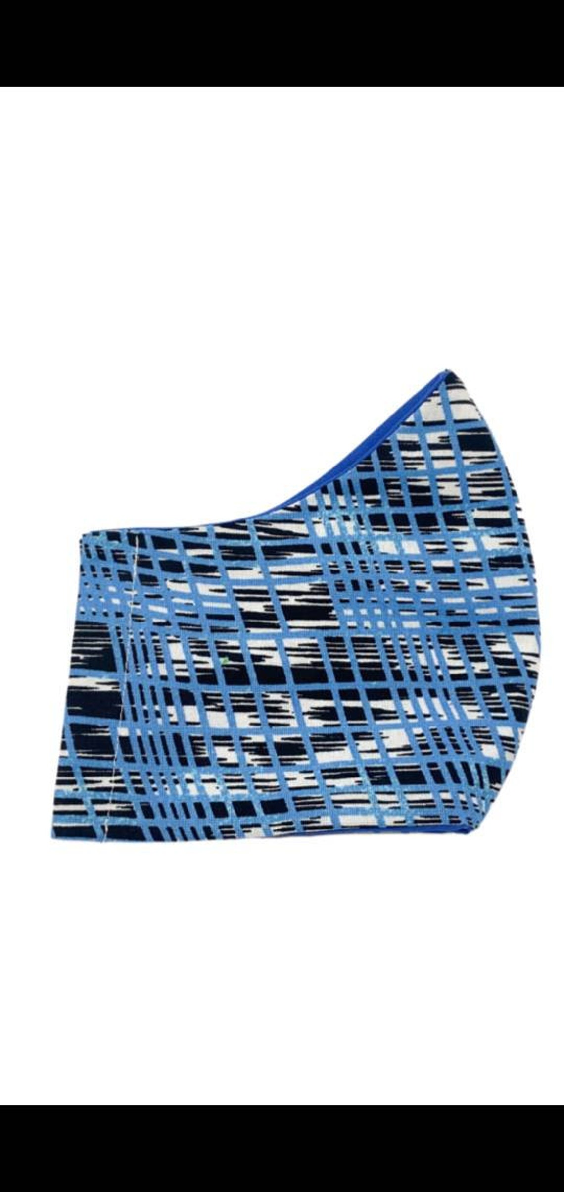 Black Blue Abstract Print Face Mask Washable Reusable Cotton - Etsy