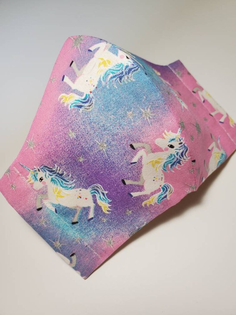 Unicorn Face Mask Washable Fabric Unicorn Face Mask | Etsy