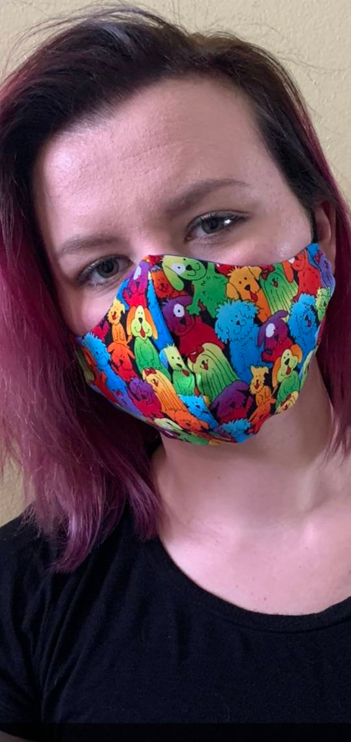 Dog Face Mask Washable Reusable Face Mask Triple Layer - Etsy