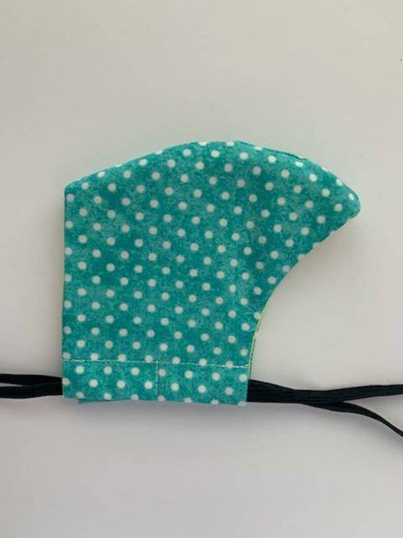 Teal Face Mask With Polka Dots Fabric Mask Face Mask - Etsy