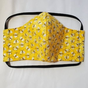 Glitter Bee Fabric Face Mask | Bee Mask | Reusable Mask | Washable Mask ...