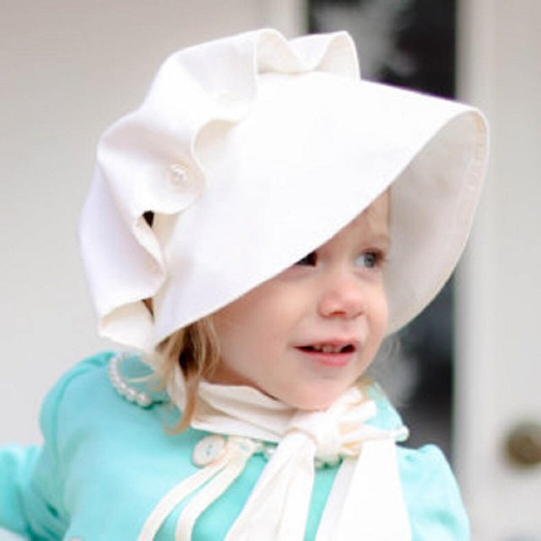 MONOGRAMMED Baby Bonnets White Sun Hat Sunbonnet Infant Toddler ...