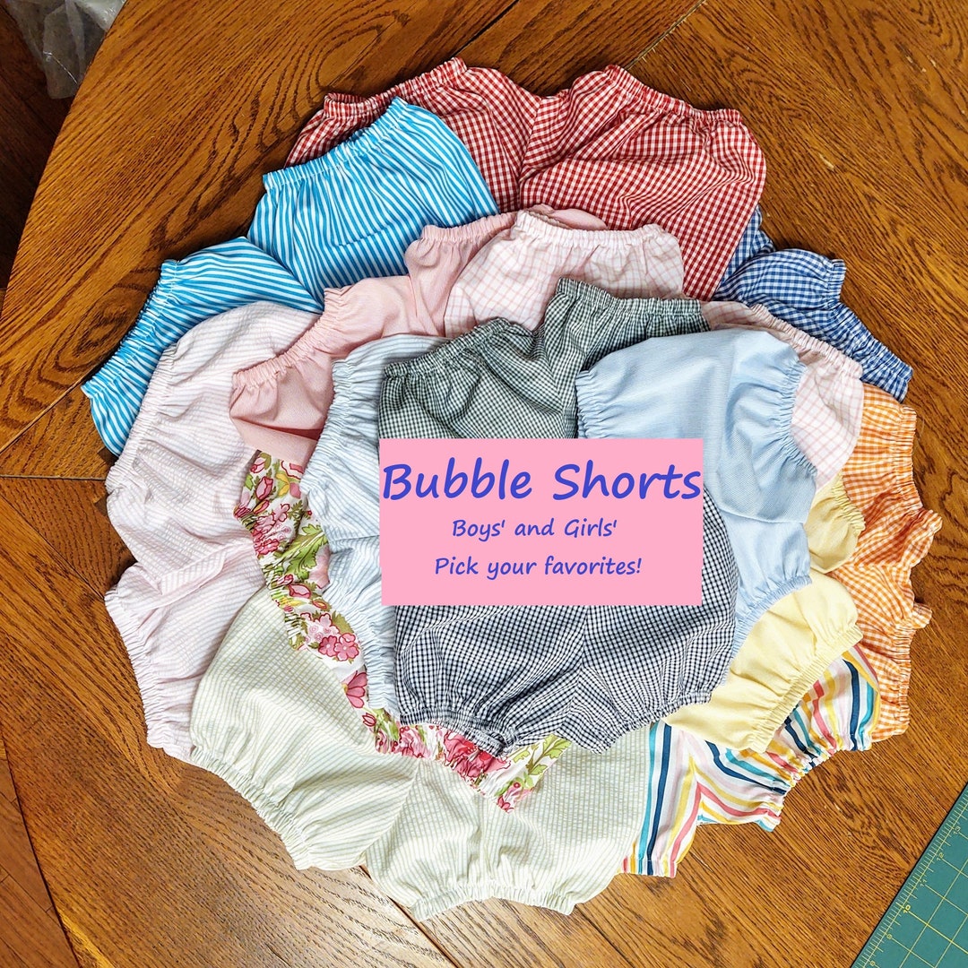 BUBBLE Shorts Boys & Girls Baby Toddler Seersucker Gingham Floral ...