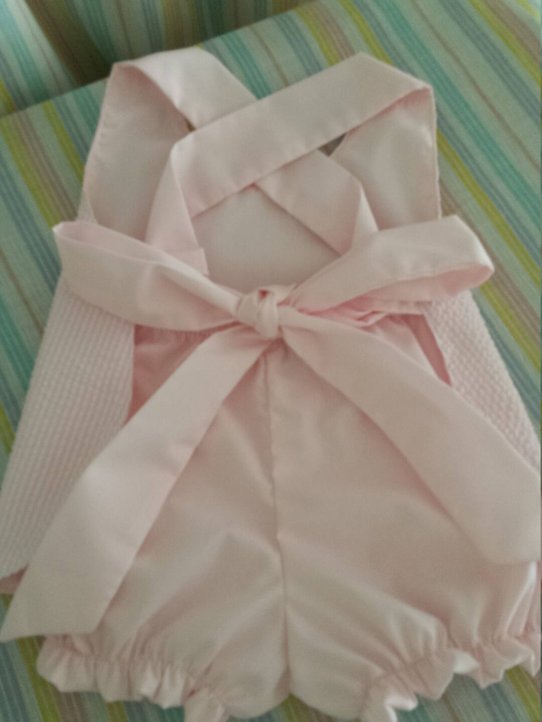 Bloomer Set Girls Summer Outfit Apron Pinafore & Bloomer Monogrammed ...