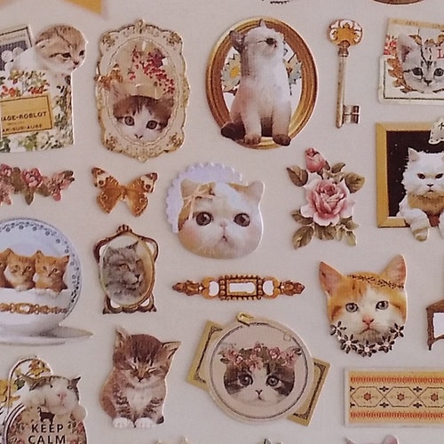 Realistic Cat Stickers 1 Sheet Feline Kitty Kitten Persian - Etsy